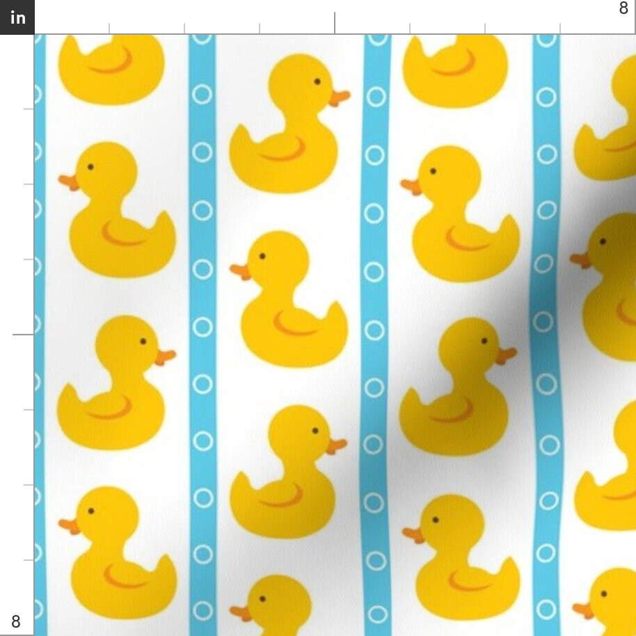 Yellow Duckies Fabric Duck Pattern by Boyusya Rubber Duck - Etsy UK