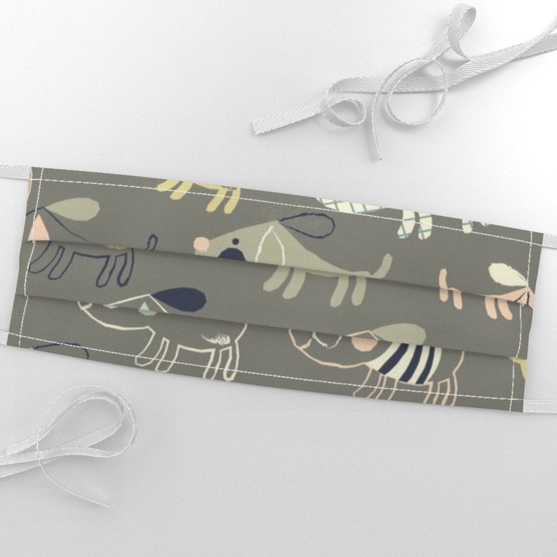 Dogs Puppies Woof Fabric Year of the Puppies by Amel24 | Etsy