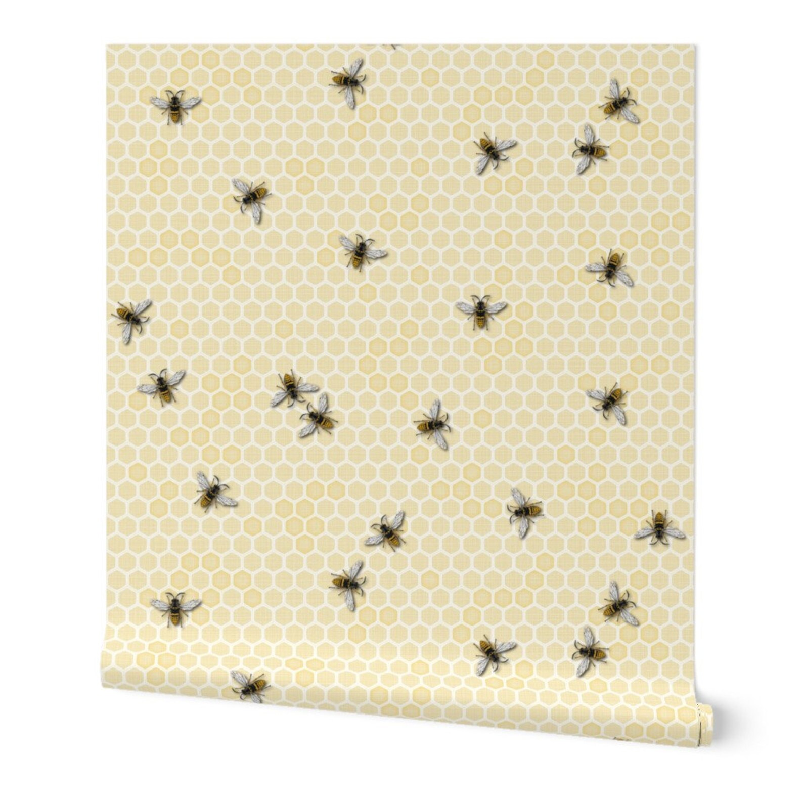 Bee Wallpaper Honey A Bee Farm by Juliesfabrics Bees - Etsy