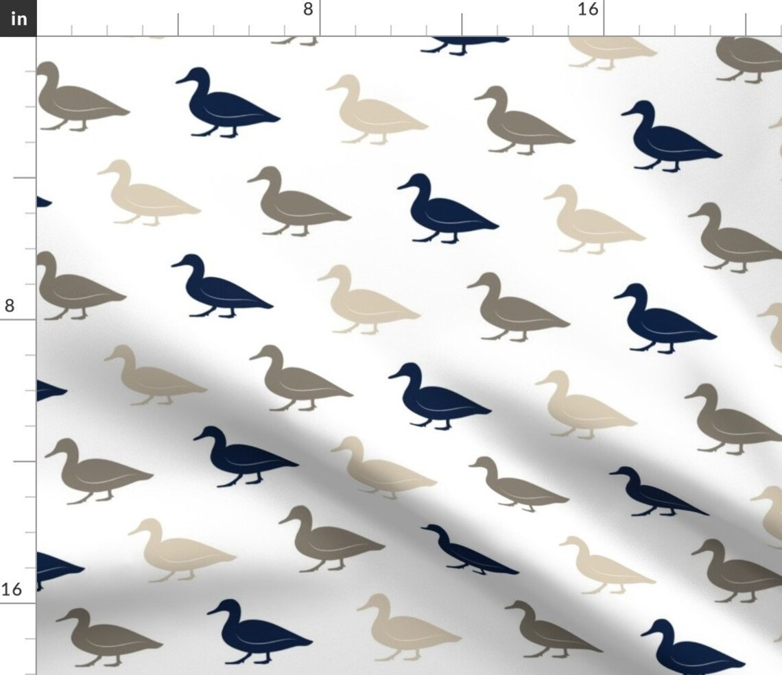 Duck Fabric Multi Duck Rustic Woods by Littlearrowdesign - Etsy