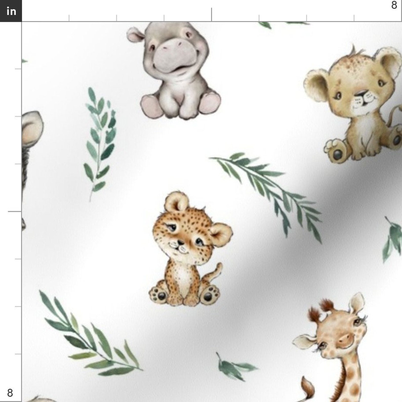 Baby Safari Animals Fabric Safari by Ktscarlett_ Safari - Etsy