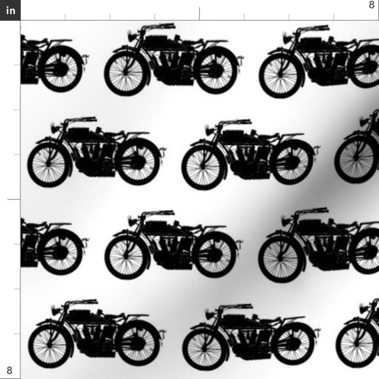 WWI Fabric - Antique Motorcycle - Medium by Thin Line Textiles - World ...