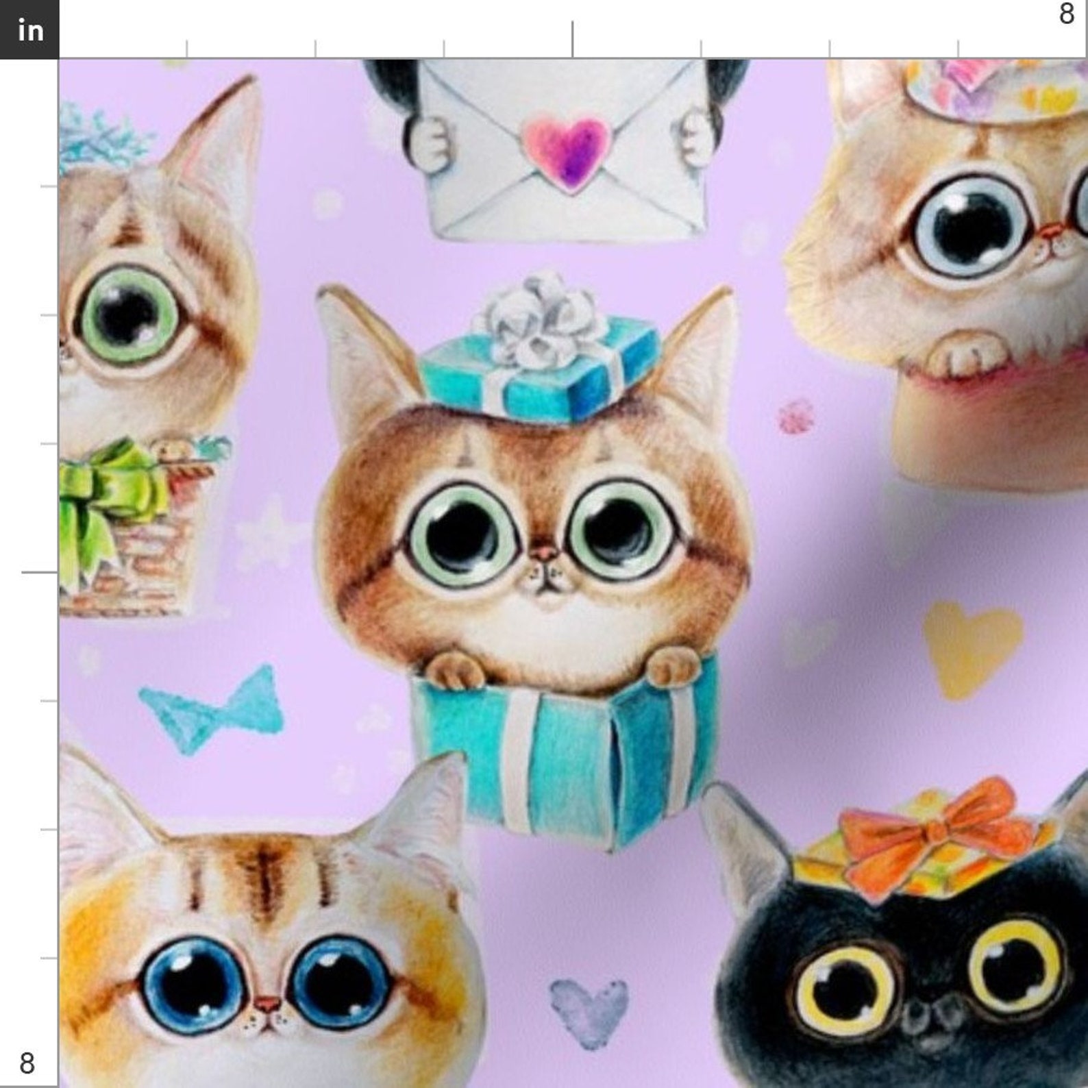 Kitty Gifts Fabric A Meow Meow Gift for You by Dramacatz - Etsy