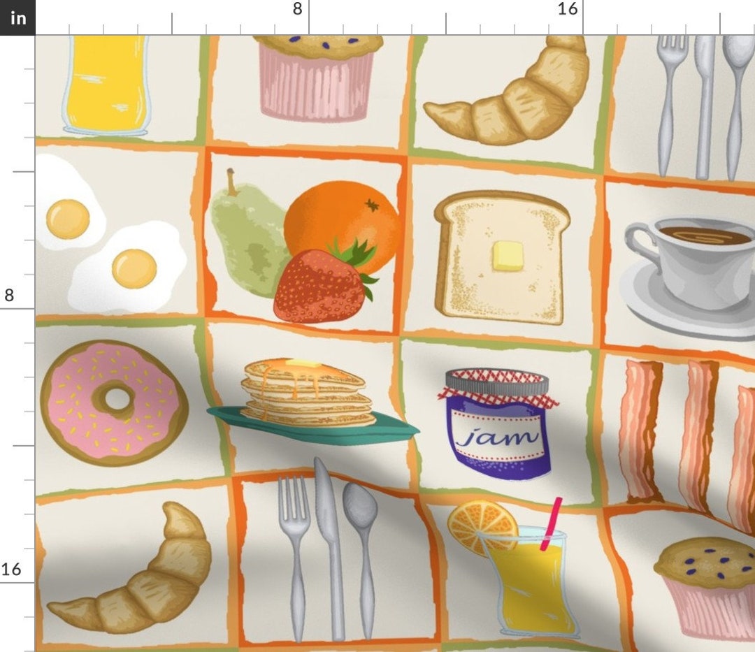 Breakfast Fabric Breakfast Buffet Lite by Littlerhodydesign Breakfast ...