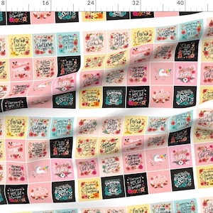 Swearing Fabric - 4x4 Small Swears by Cynthiafrenette - Colorful Cuss ...