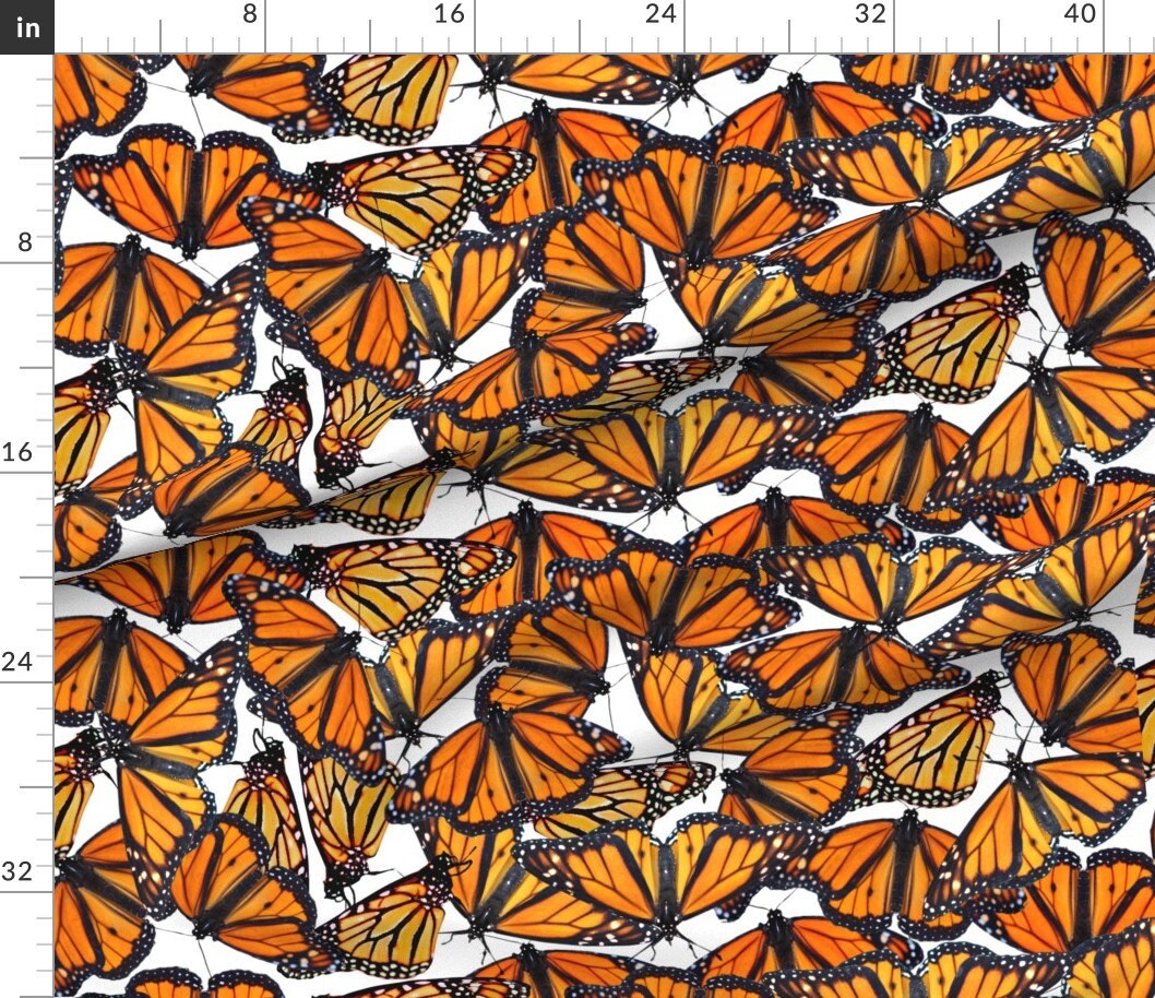 Monarch Butterflies Fabric Monarch Flock of Butterflies by - Etsy
