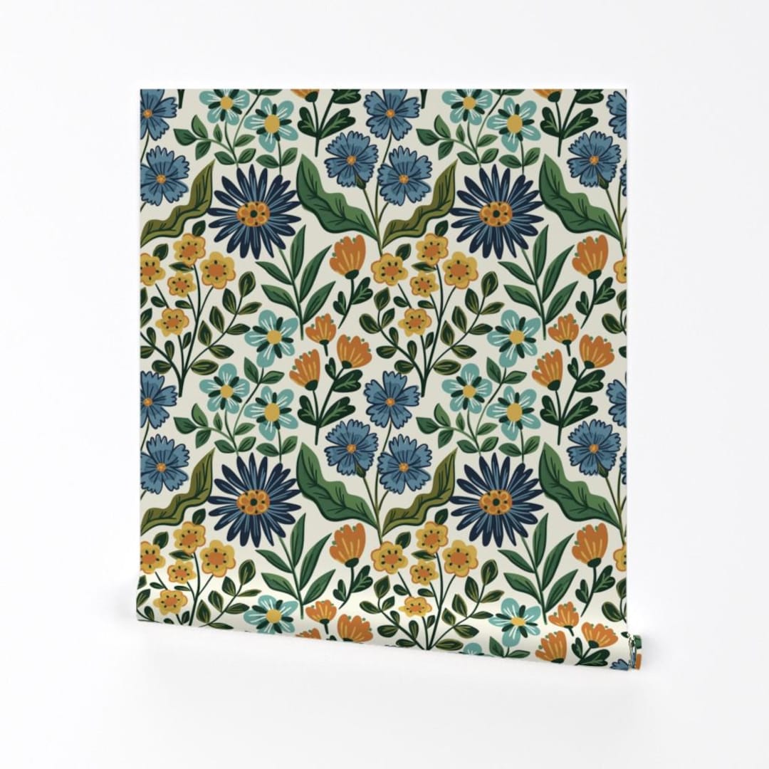 Wildflower Removable Peel and Stick Wallpaper - Graceful Flowers ...