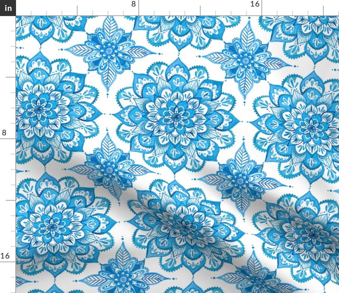 Mandala Fabric Painted Mandala Large by Laura May Designs - Etsy