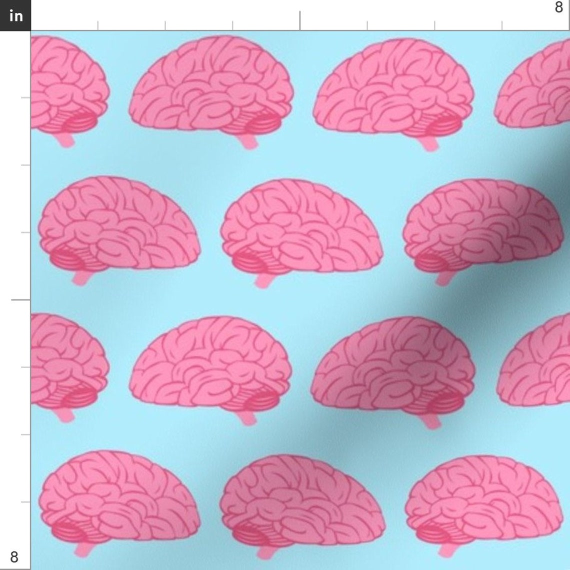 Stem Science Anatomy Fabric Brains Brains Brains by - Etsy