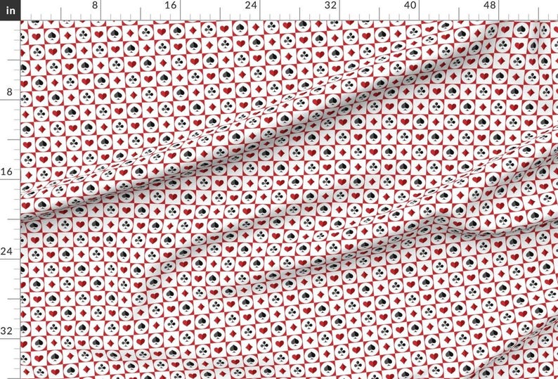 Playing Card Fabric - Playing Card Suits by Blackfeathergrass - Suit of ...
