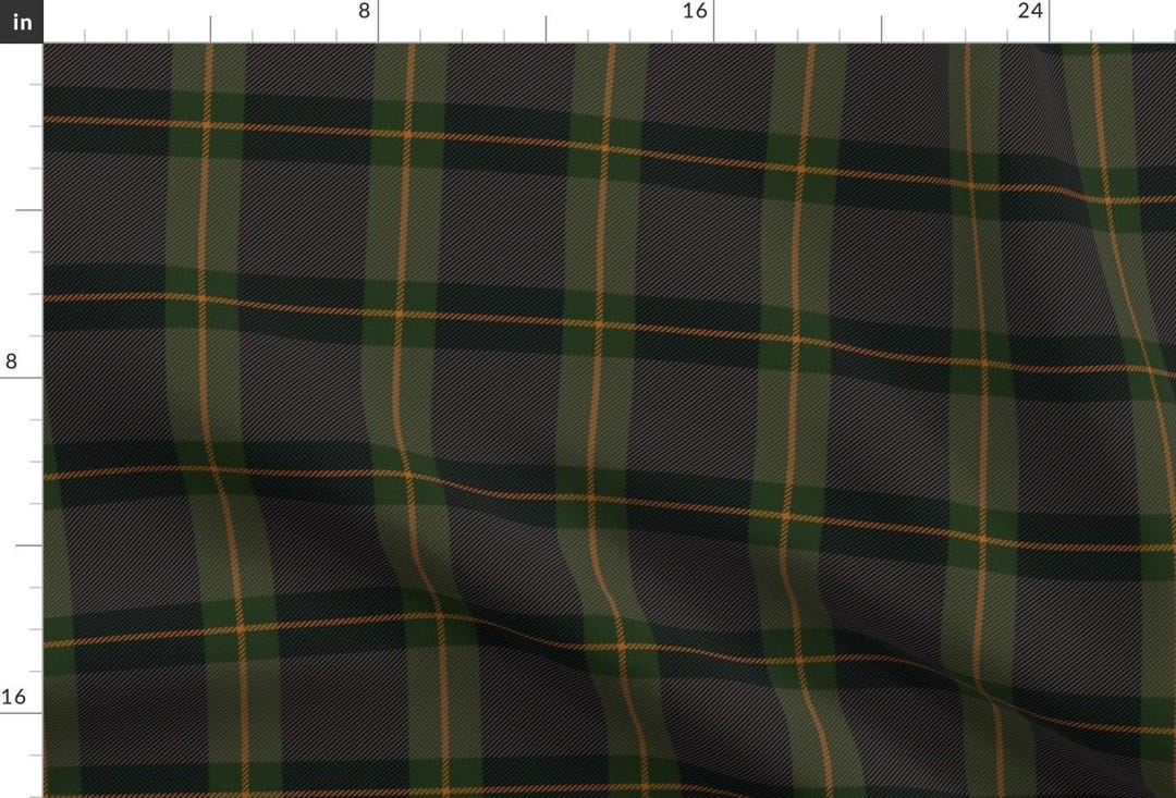 Dark Green Plaid Fabric - Hunter Plaid by Laura_nisbet_art - Victorian Navy Tartan Preppy Check ...