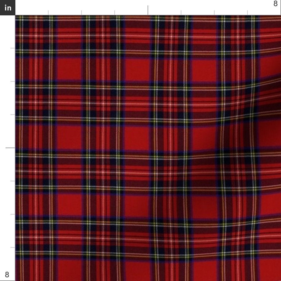 Scottish Plaid Fabric Royal Stewart Tartan by Lilyoake - Etsy