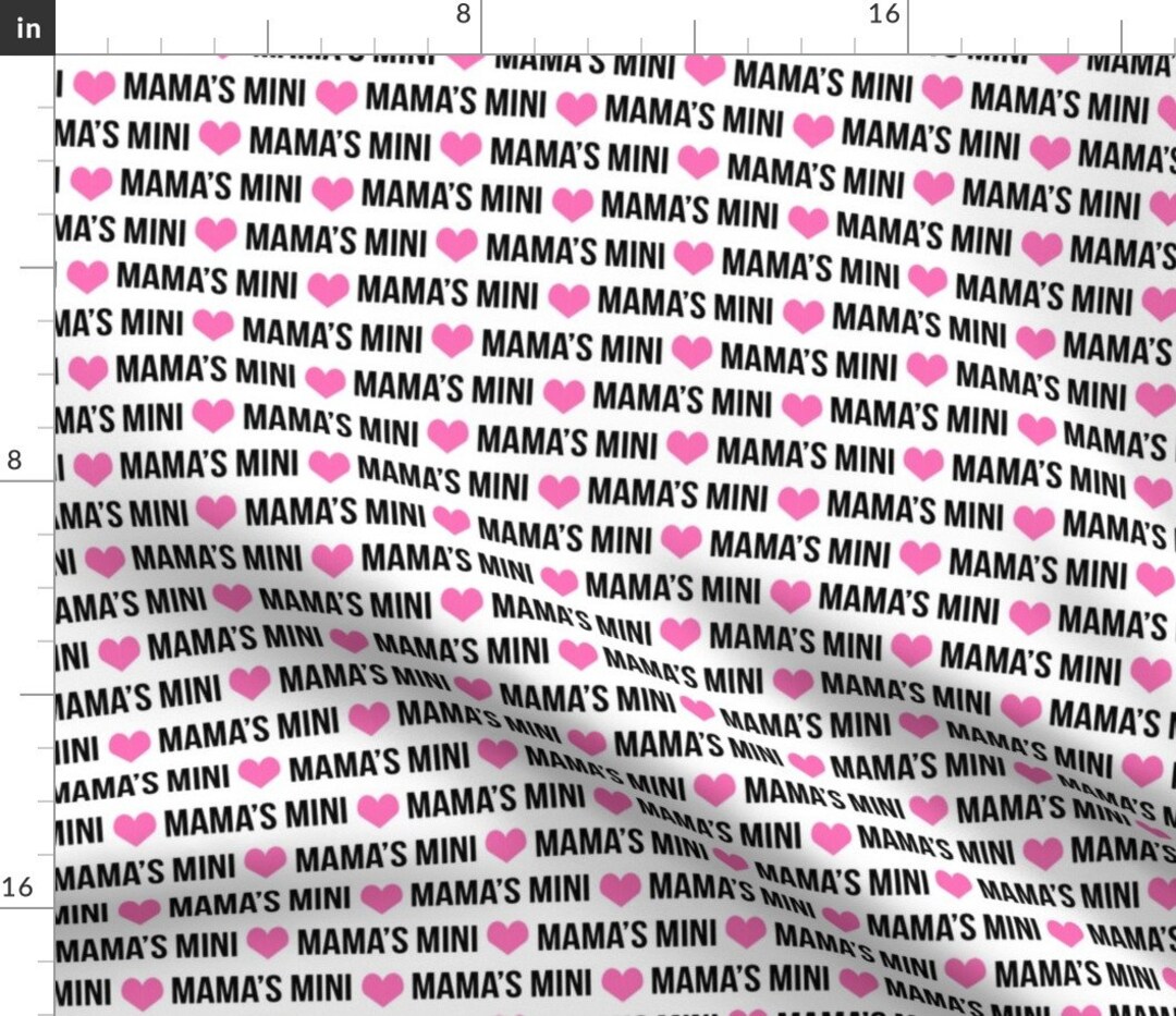 Mama's Mini Fabric Mama's Mini Girls Name Text Font - Etsy
