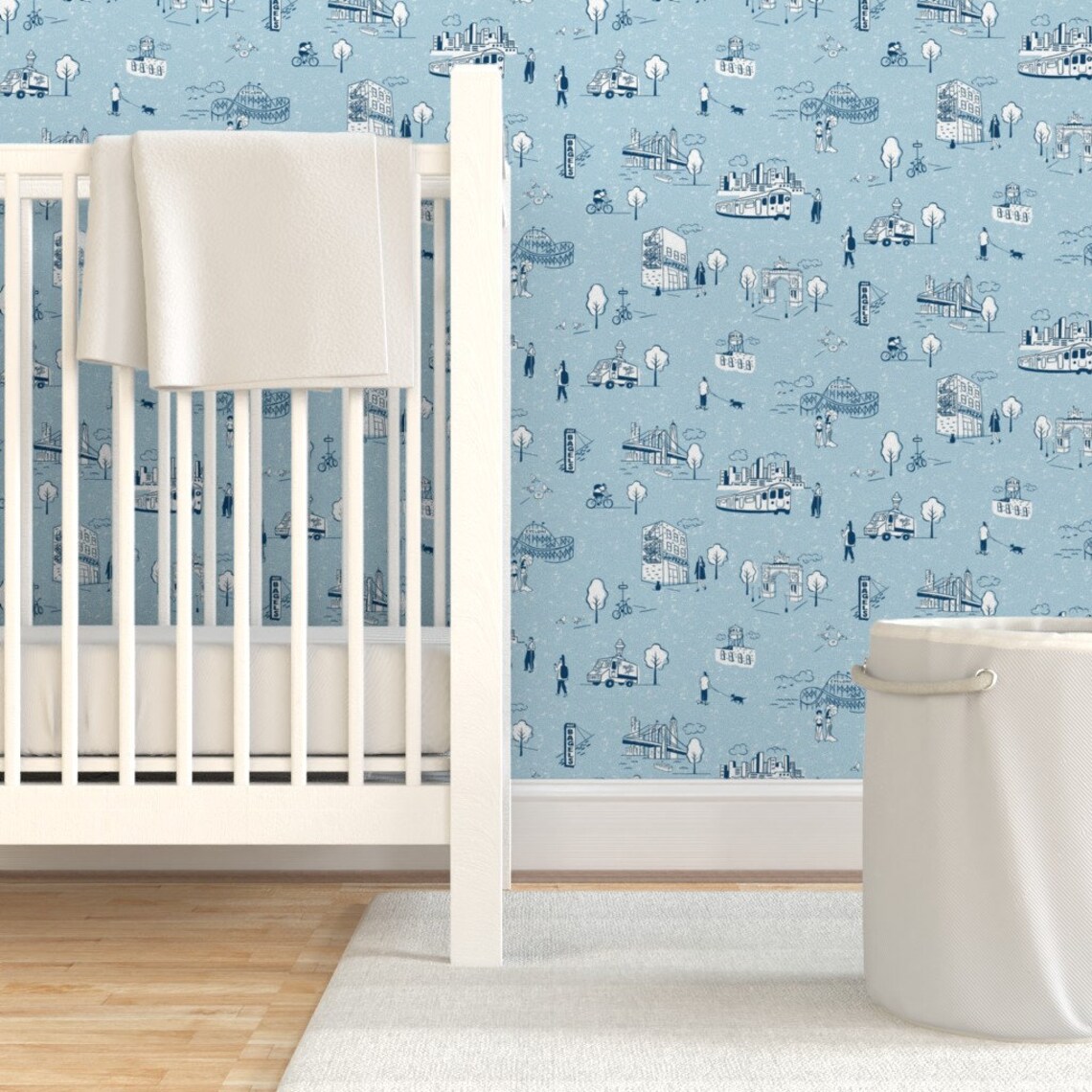 Brooklyn Toile Wallpaper Brooklyn Toile by Mcswiss Toile - Etsy