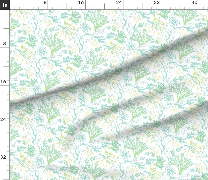 Seaweed Fabric Tidal Fling 2 by Lynnbishopdesign Seaweed - Etsy