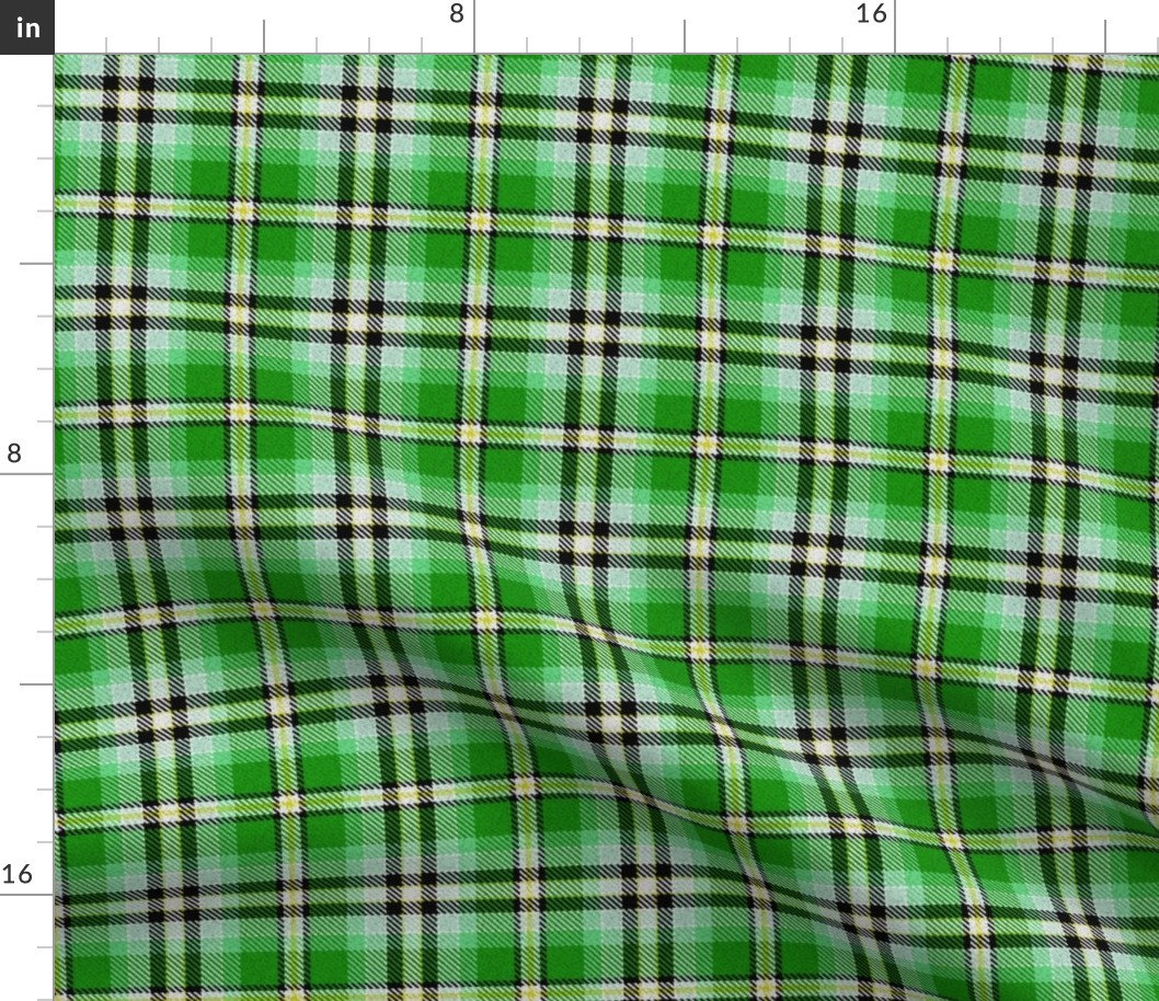 Green Fabric Green Plaid by Eclectic House Green Yellow - Etsy