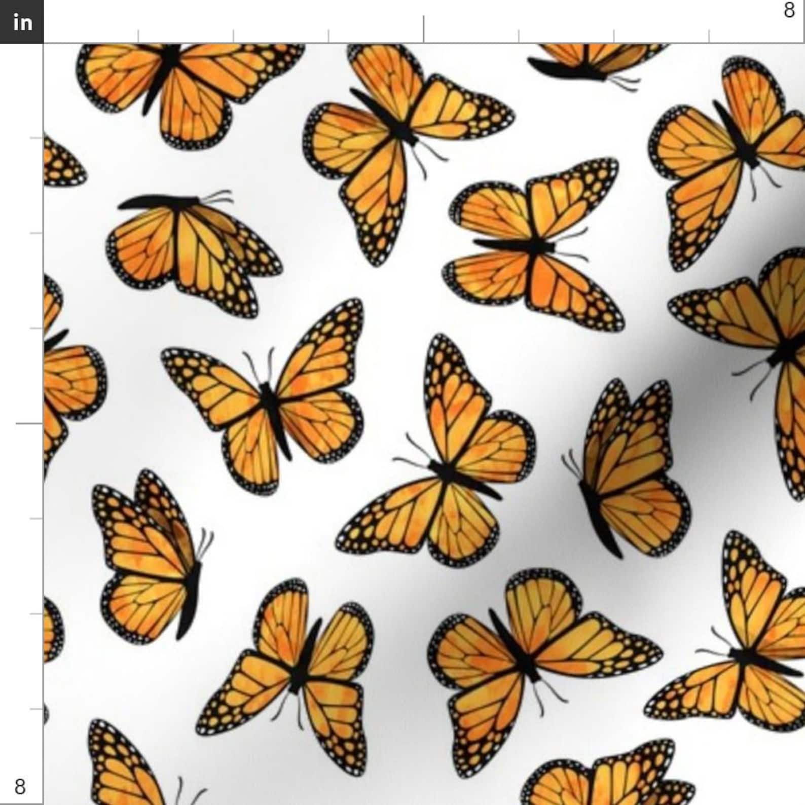 Monarch Butterfly Fabric - Monarch Butterflies by Littlearrowdesign ...