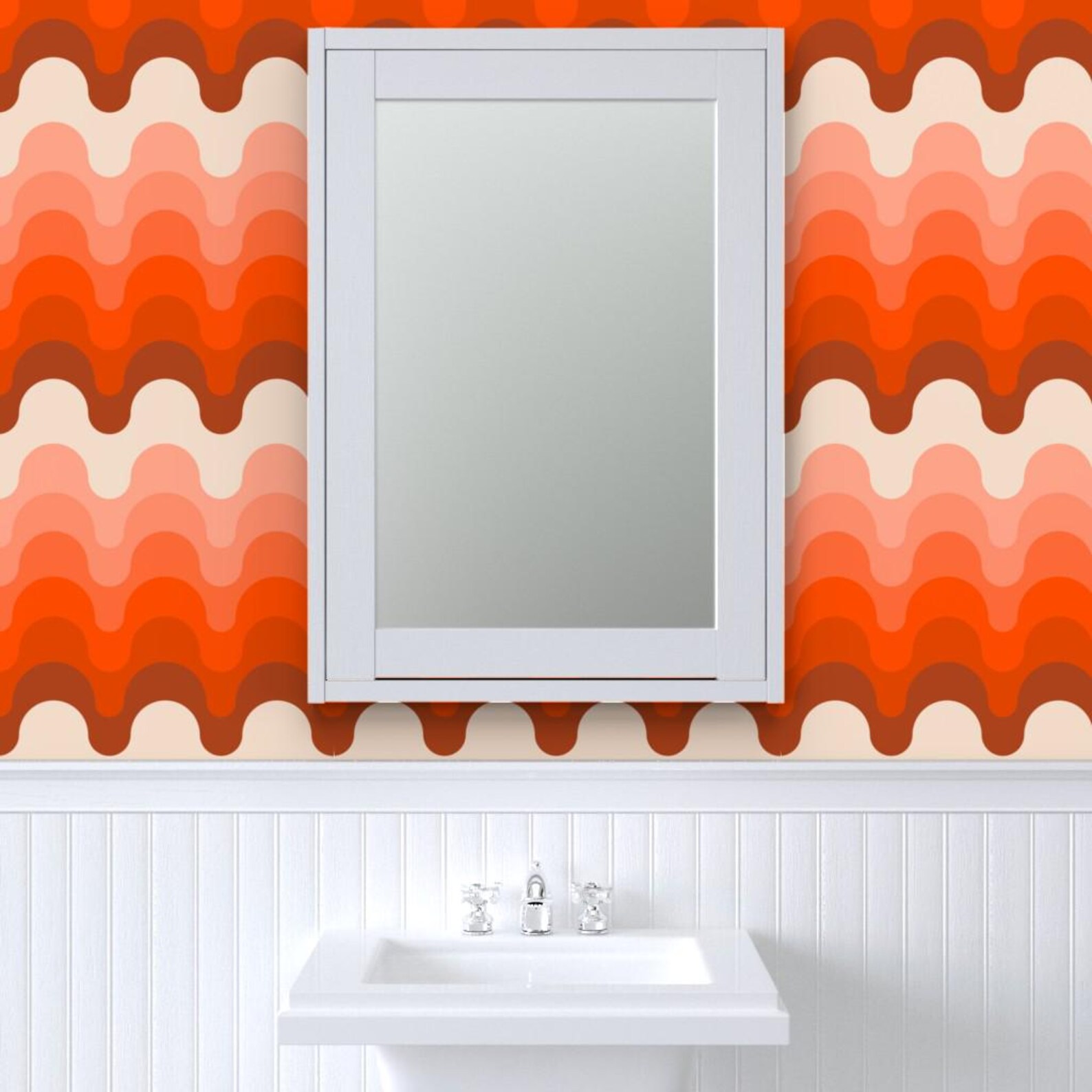 Orange Drip Wallpaper - Red Rock by Circa78designs - Seventies Custom ...