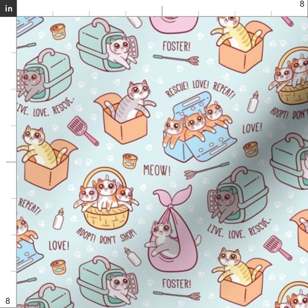 Kitten Fabric - Etsy