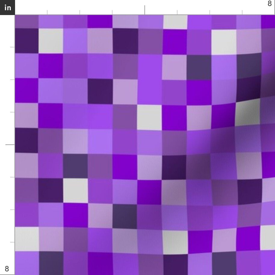 Purple Pixelated Geometric Fabric 8-Bit Pixel Blocks | Etsy