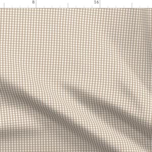 Tan Gingham Apparel Fabric - Etsy