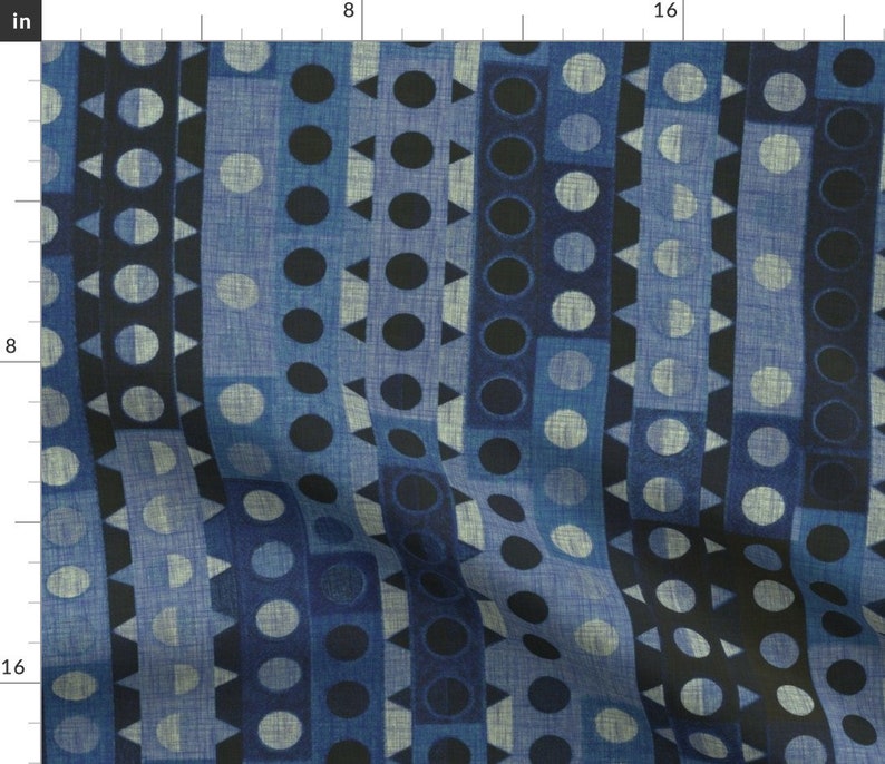 Moon Phase Fabric Lunation by Ormolu Shibori Style Dark - Etsy