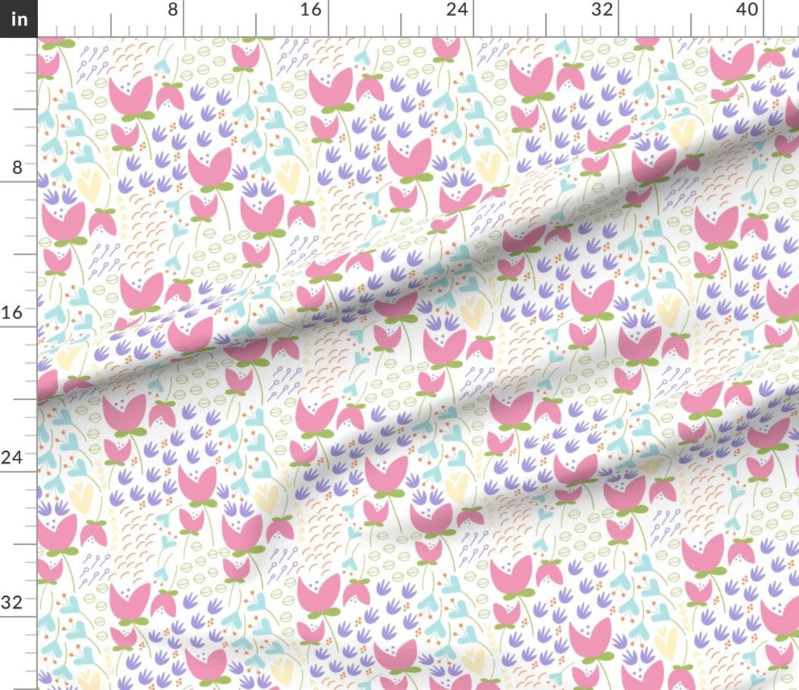 Spring Floral Fabric Fairytale Floral by Kellyparkersmith - Etsy