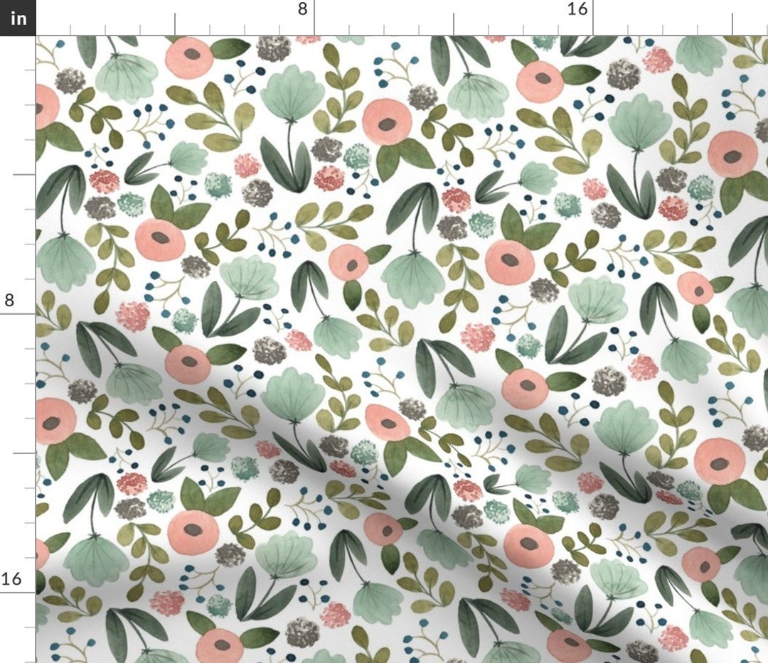 Spring Blooms Fabric Fresh Floral by Bluebirdcoop - Etsy
