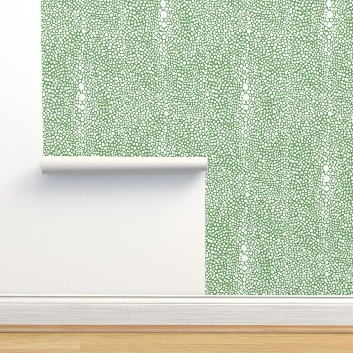 Animal Wallpaper - Green Shagreen by Danika Herrick - Green Antelope ...
