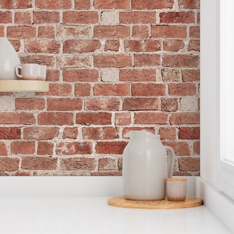 Faux Brick Wallpaper Antique Brick Wallpaper by - Etsy