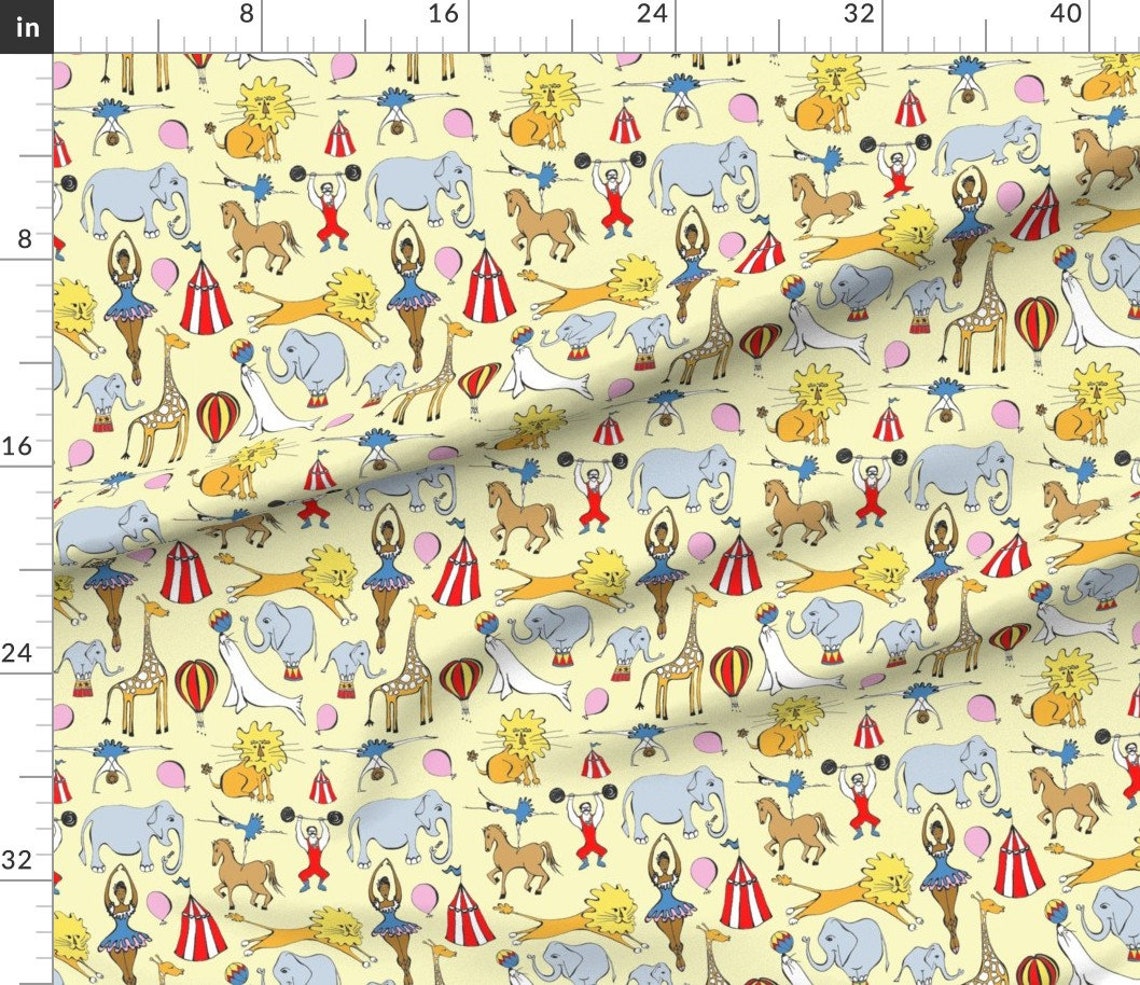 Retro Circus Fabric Retro Circus Limited Color Palette - Etsy