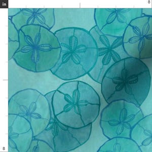 Blue Upholstery Fabric- Sand Dollars by Tina_bellina_designs - Ocean ...