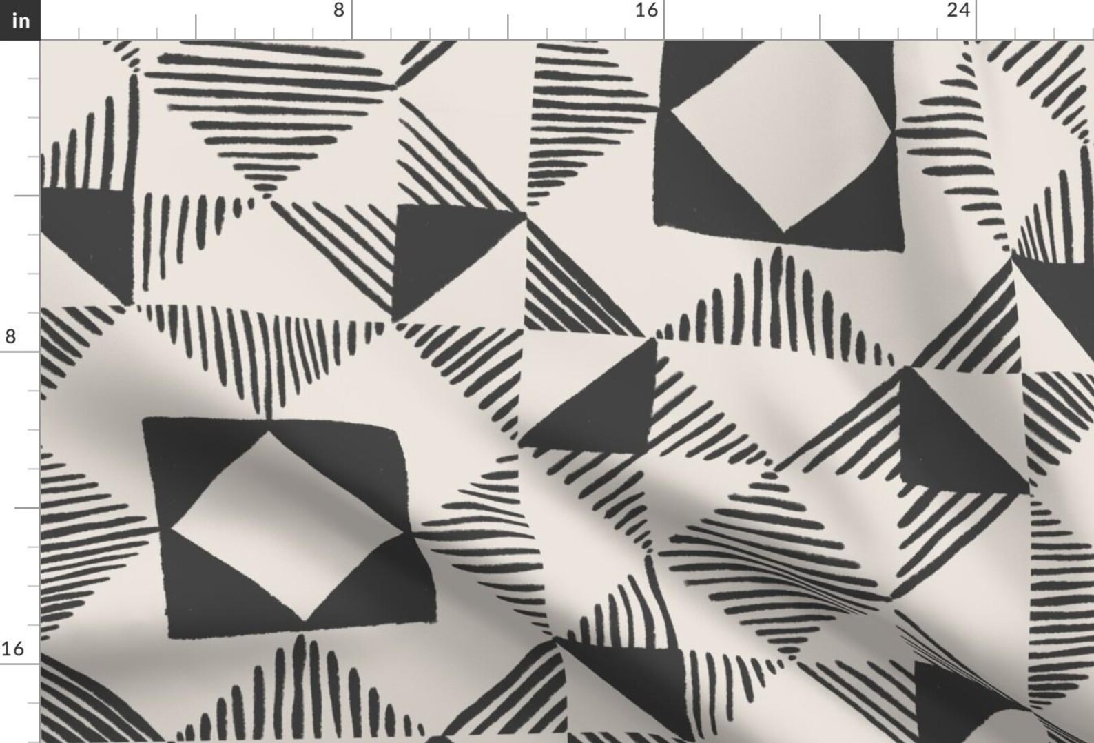 Patchwork Apparel Fabric - Triangle Cheater Quilt by Kittenlane - Hand ...