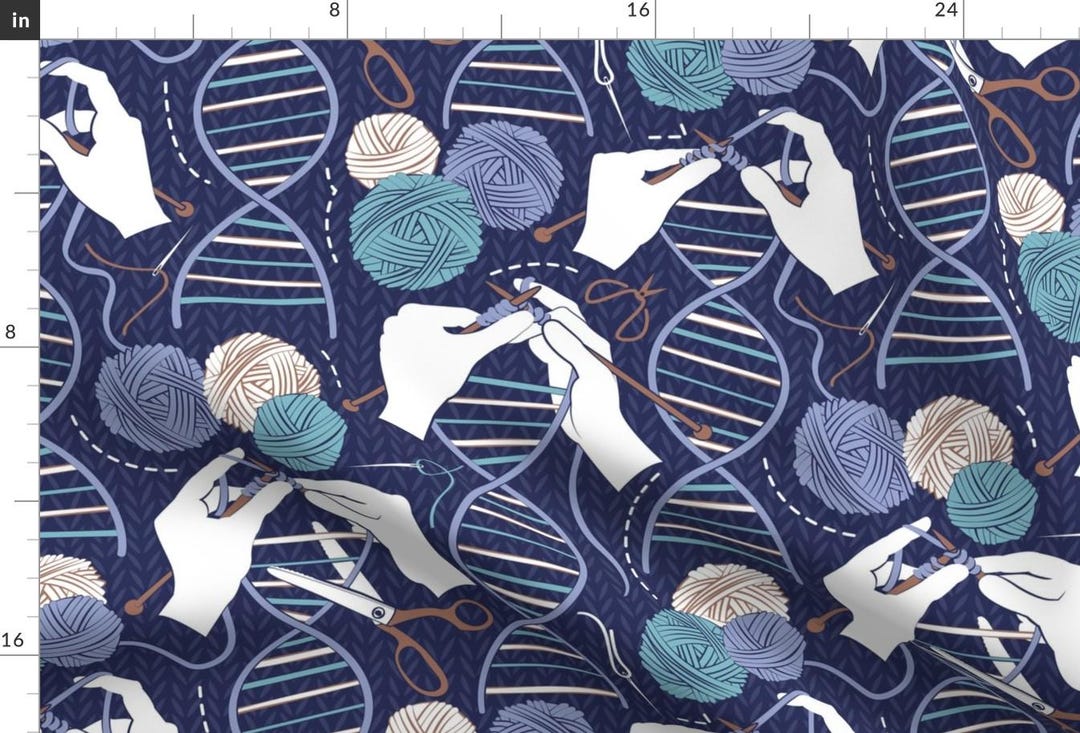 Knit DNA Fabric - Knitting DNA by Selmacardoso - Blue Science Hobbies ...