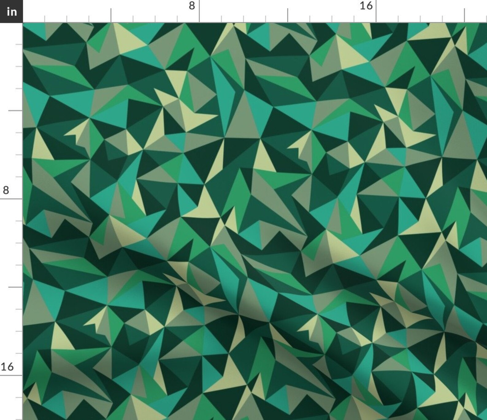 Emerald Fabric Emerald Origami by Lapetitelecour Teal - Etsy