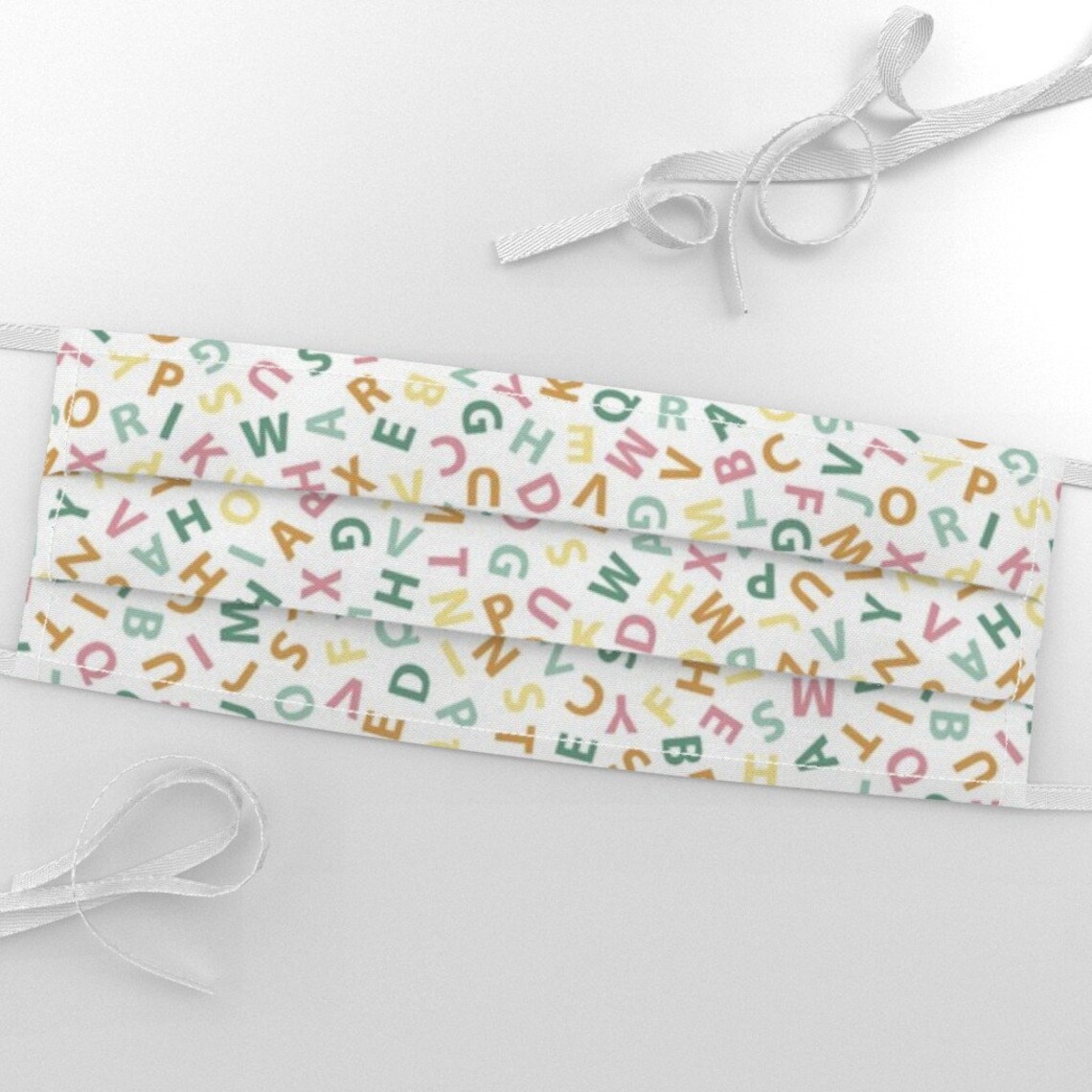 Spring Alphabet Fabric Ditsy Spring Pastel Alphabet by - Etsy