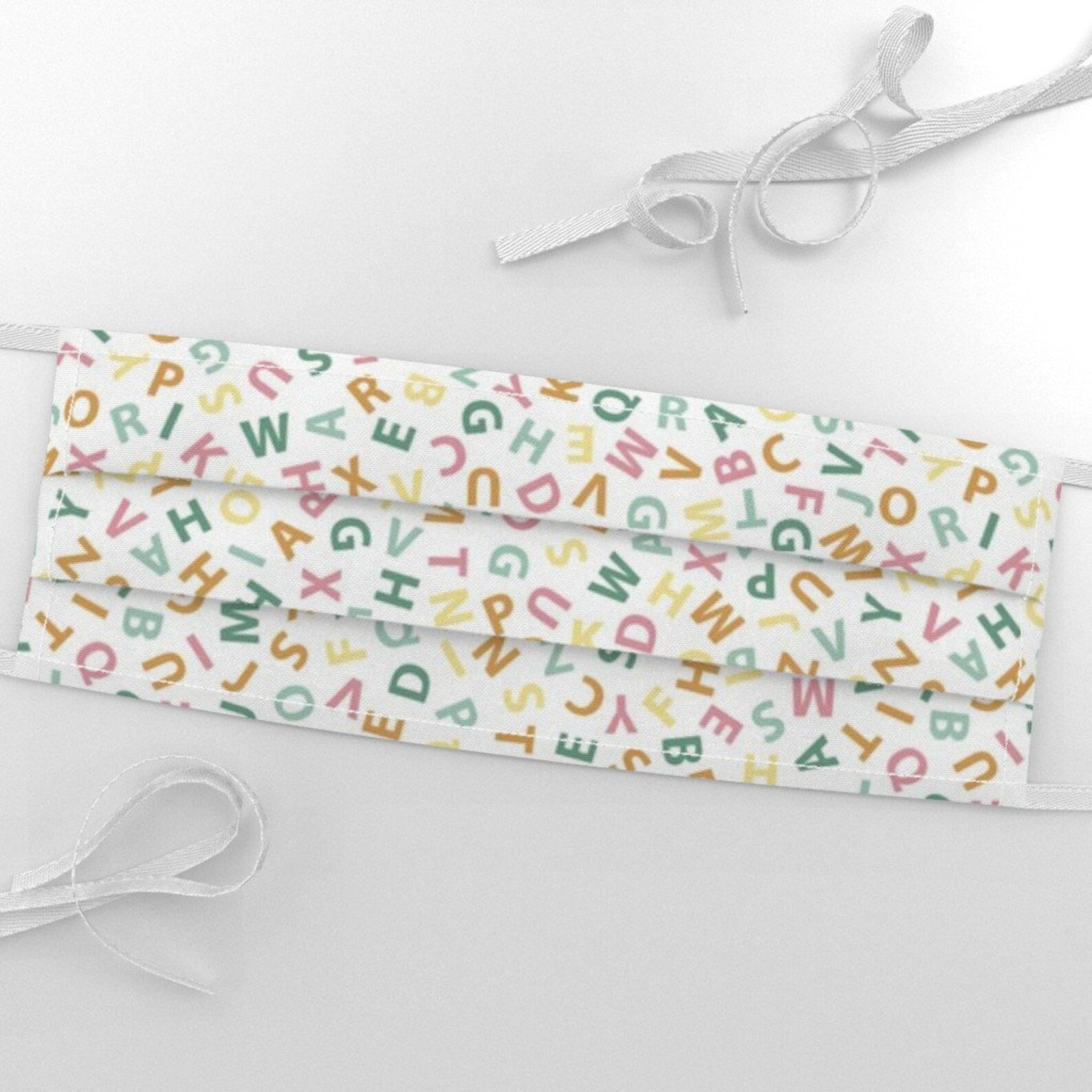 Spring Alphabet Fabric Ditsy Spring Pastel Alphabet by - Etsy