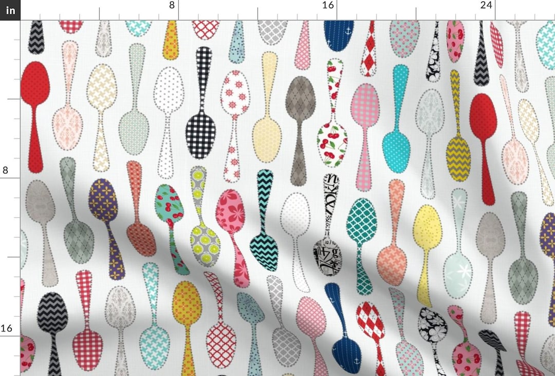 Funky Spoons Fabric - Spoon Quilt by Juliesfabrics - Spoon Kitchen ...