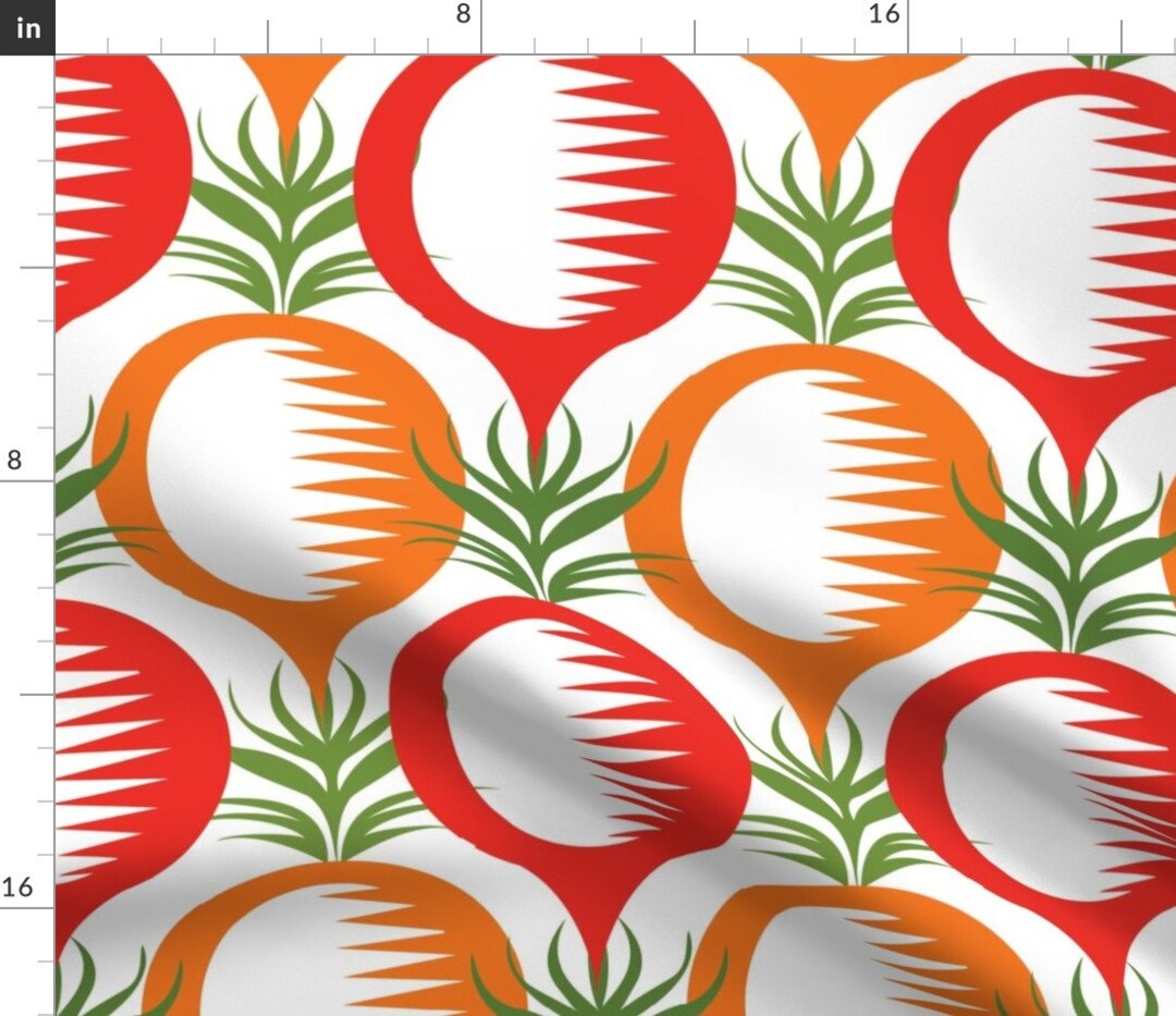 Veggies Fabric Root One by Q Cassetti Vegetables Cooking - Etsy