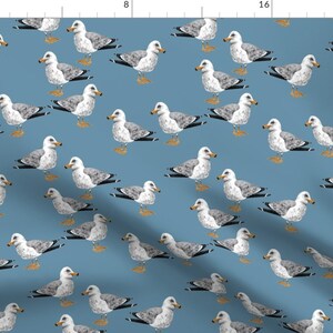 Seagull Fabric Seagulls By Taraput Seagull Beach Birds | Etsy