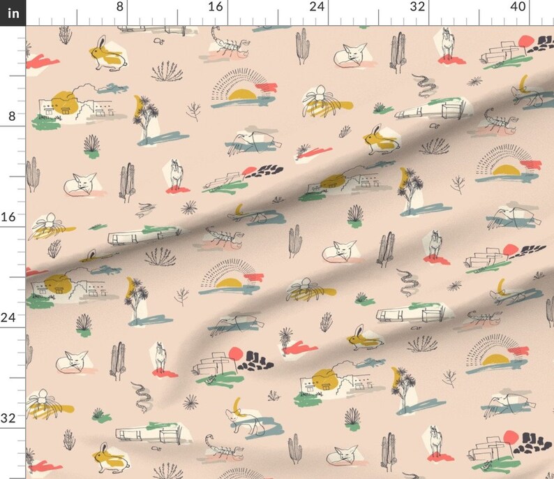 Desert Fabric Desert Life by Juliaschumacher Desert | Etsy