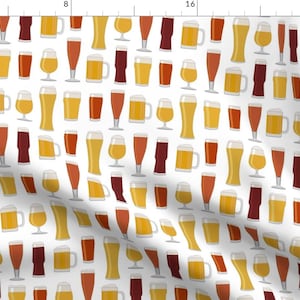 Beer Fabric - Beer Glasses by Jannasalak - Beer Brewery Craft IPA Stout ...