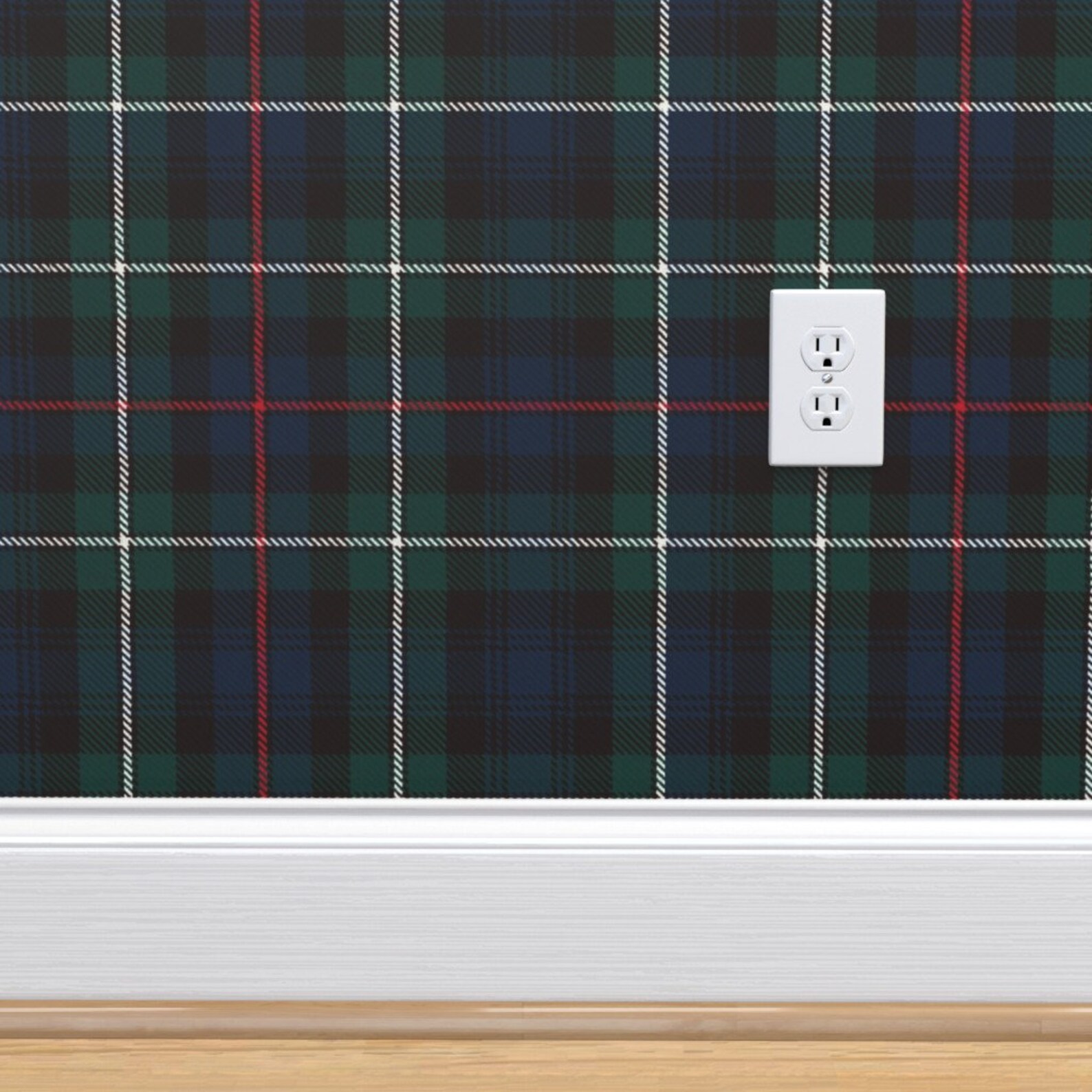 Plaid Wallpaper Mackenzie Tartan Plaid by Laurawrightstudio - Etsy