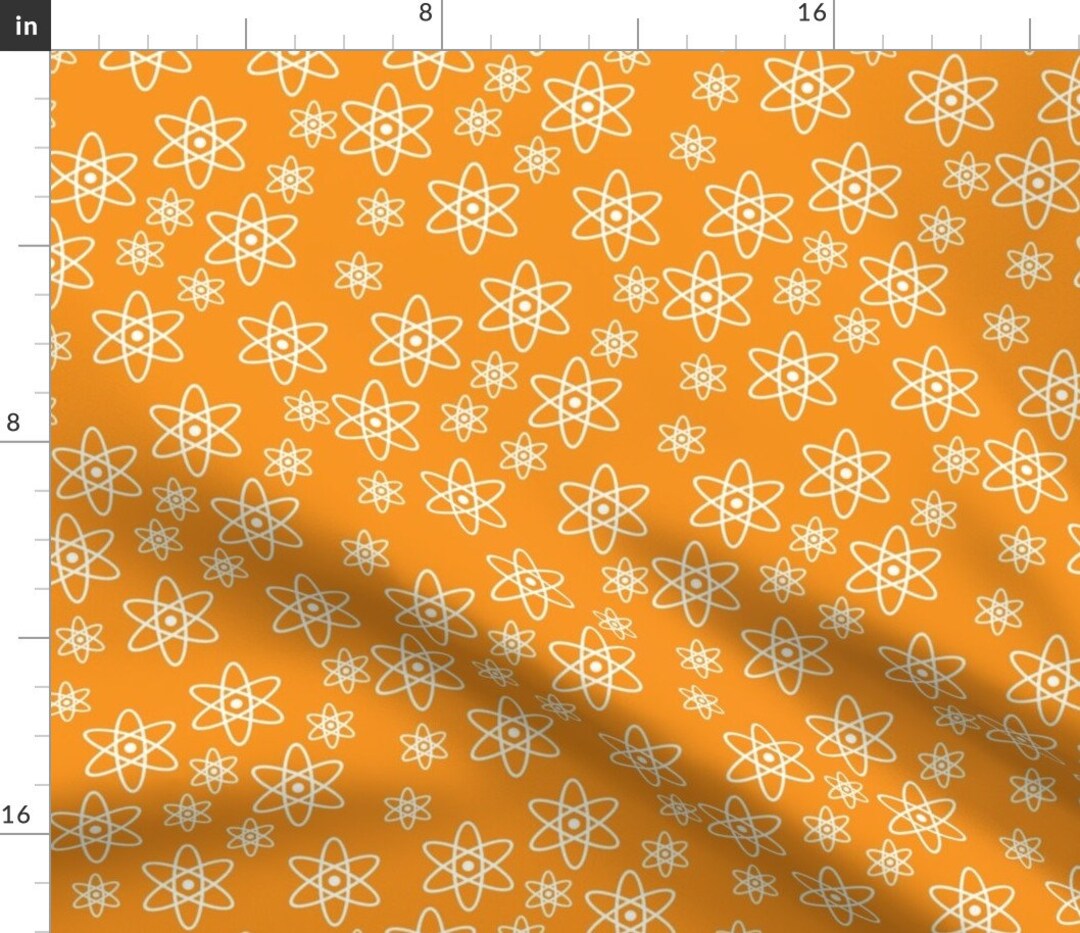 Atomic Fabric Atomic Orbits Orange by Robyriker Chemistry Science Lab ...