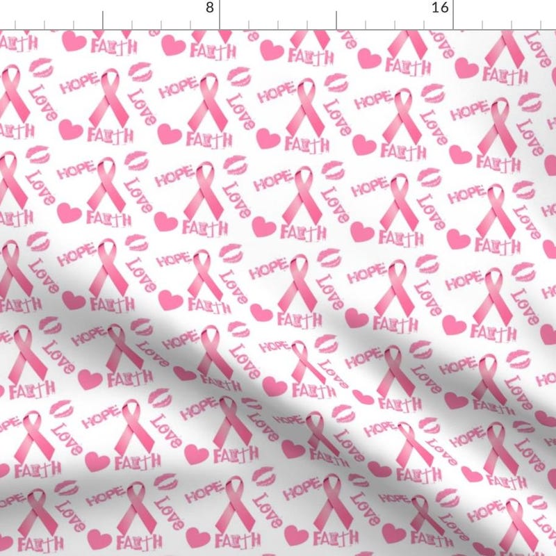 Breast Cancer Fabric - Etsy