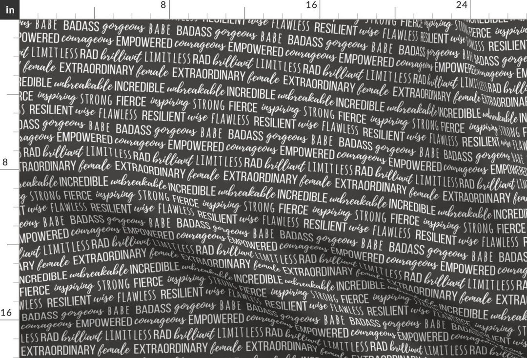 Motivational Words Fabric Empowered by Payneandcomfort Female ...