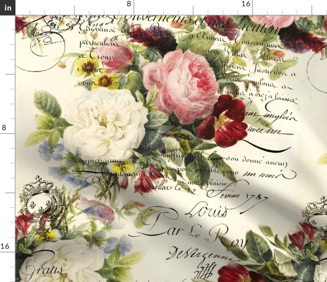 Vintage Roses Fabric Rosey Document by Peagreengirl Shabby Chic ...