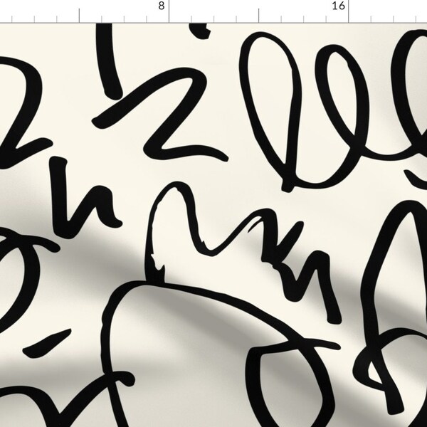 Scribble Fabric - Etsy