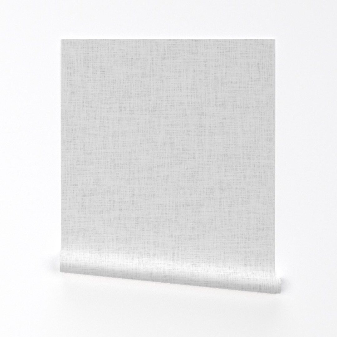 White Linen Look Wallpaper White Linen No. 2 by Ivieclothco Solid White ...