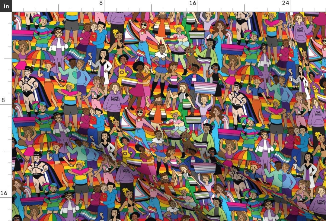 Lgbtqia Fabric - Pride Celebration Small by Mariafaithgarcia - Pride ...
